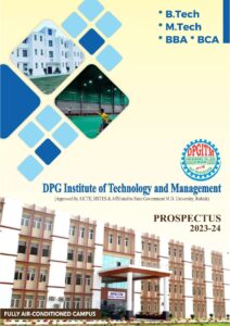 DPG ITM Prospectus 2023-24 - DPG Institute of Technology and Management