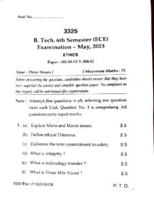 ECE 6th Sem Ethics - DPG Institute of Technology and Management