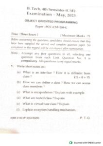 Object-oriented May2023 - DPG Institute of Technology and Management